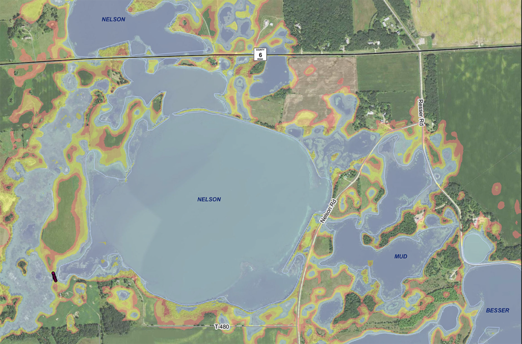 Salida del lago Nelson - Otter Tail County, Minnesota